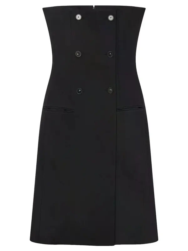 Stella McCartney Double-breasted Bustier Dress - Black