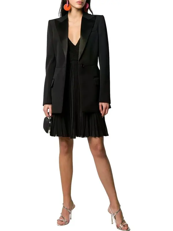 Givenchy Lace Pleated Dress - Black