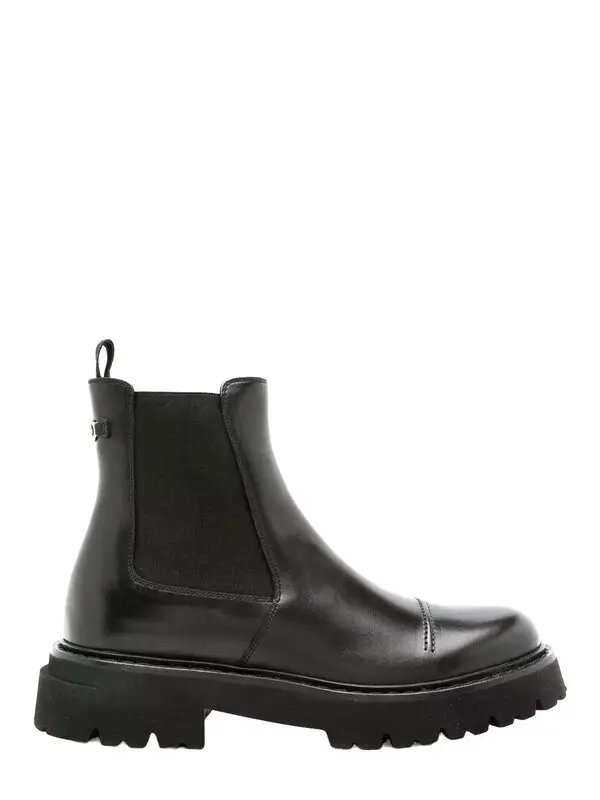 FERRAGAMO George Leather Chelsea Boots - Black