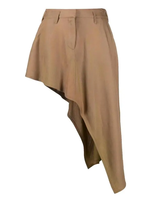 Stella McCartney Asymmetric Draped Skirt - Brown