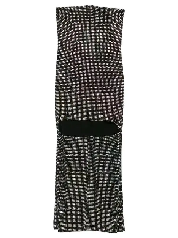 Alexander Wang Crystal-embellished High-low Asymmetric Dress - Black
