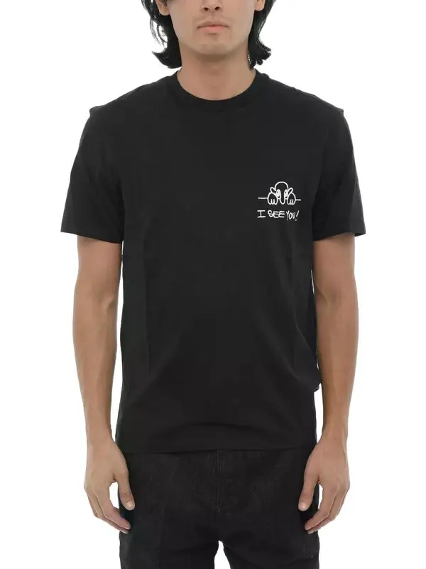 Neil Barrett See You Logo-print Slim-fit T-shirt - Black