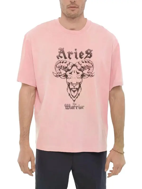 Neil Barrett Aries The Warrior Logo-print T-shirt - Pink