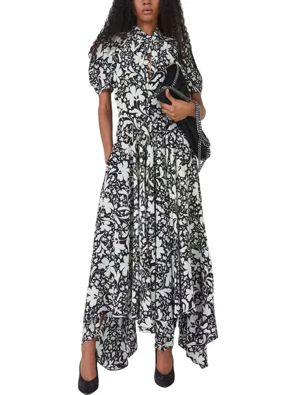 Stella McCartney Floral-print Silk Dress - Black