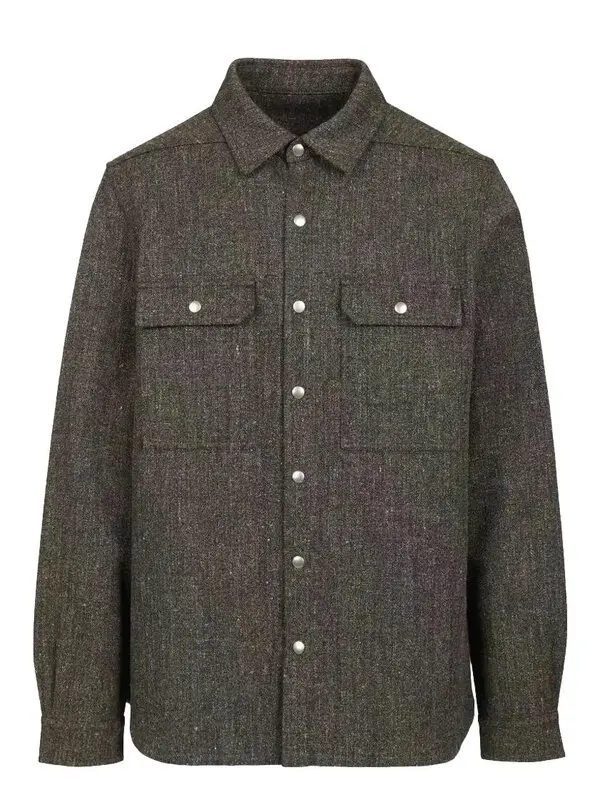 Rick Owens Webbing-strap Wool-blend Jacket - Brown