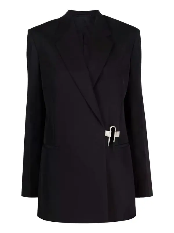 Givenchy Padlock-detail Wool Blazer - Black