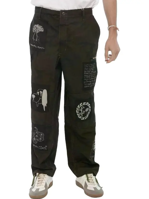 WESTFALL Camouflage-print Patch-detail Cargo Pants - Black