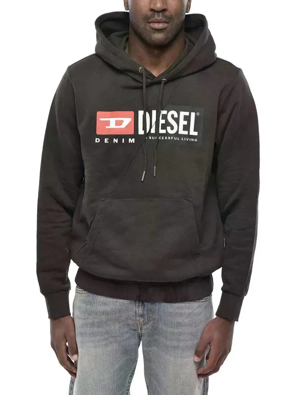DIESEL® Logo-print Hoodie - Black