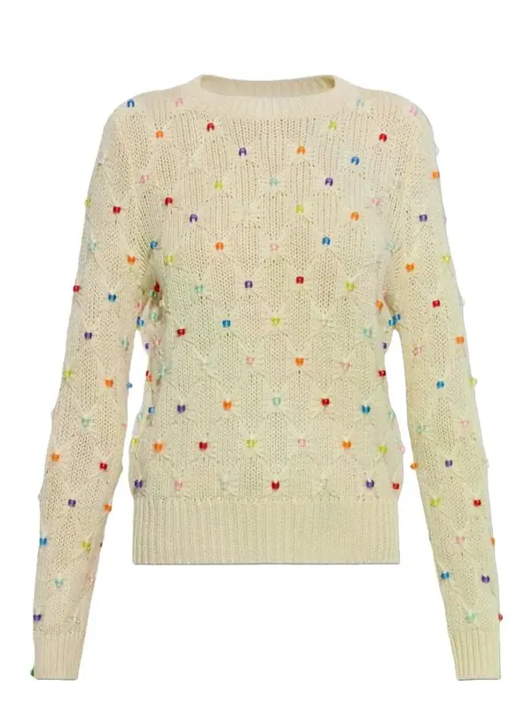 MARANT ETOILE Priyanka Bead-embellished Sweater - Neutrals