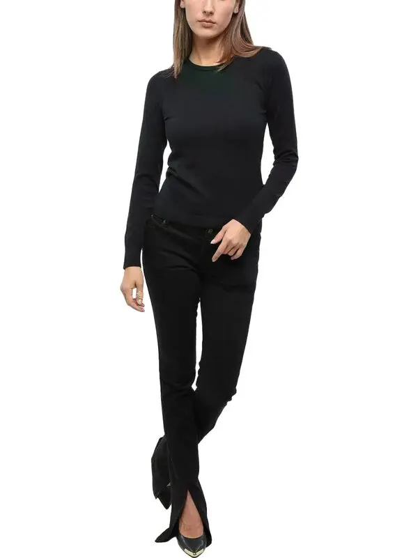 DIESEL® Crew-neck Logo-detail Sweatshirt - Black