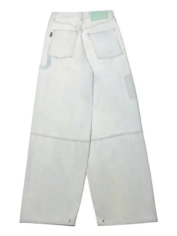 HAIKURE Patchwork Rivet-embellished Jeans - Blue