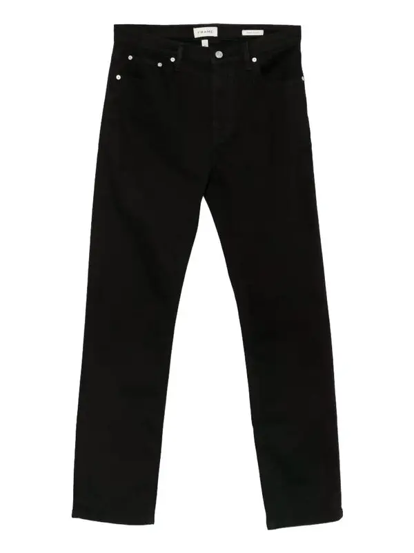 FRAME Modern Straight Mid-rise Jeans - Black