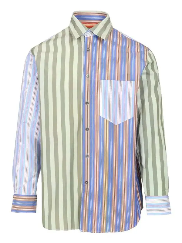 Paul Smith Striped Cotton Shirt - Green