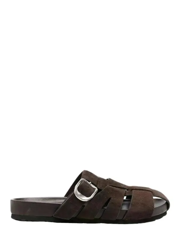 SERGIO MORETTI FIRENZE Buckle-fastening Caged Sandals - Brown