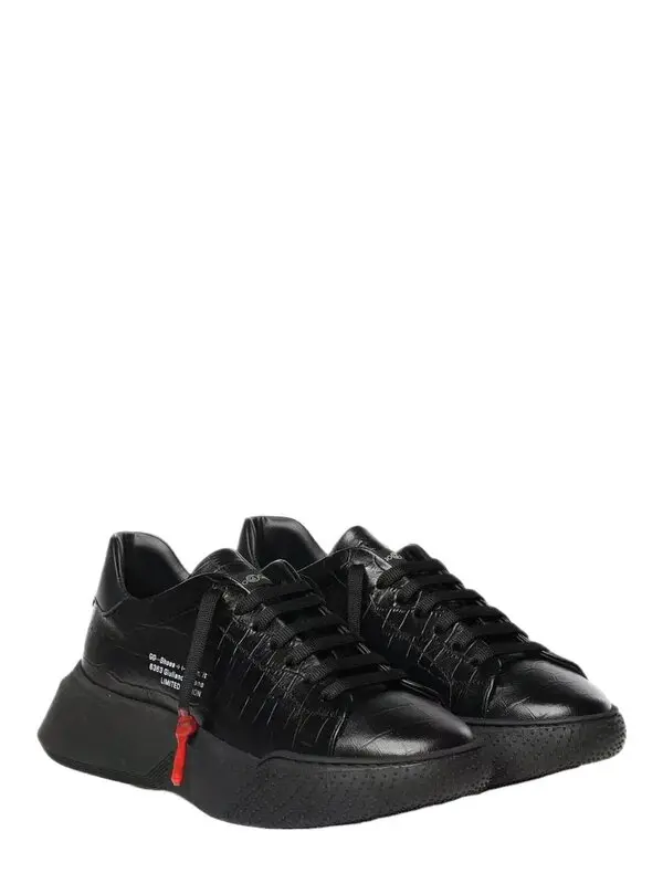 GIULIANO GALIANO Nemesis 2 Crocodile-effect Sneakers - Black