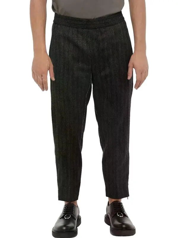 Neil Barrett Elasticated-waist Zipped-cuff Trousers - Grey