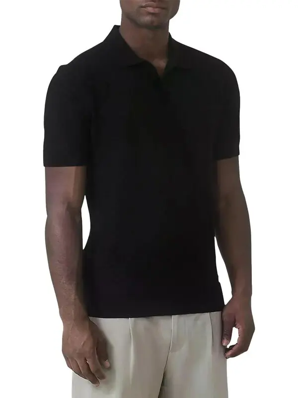 MAUVAIS Knitted Short-sleeve T-shirt - Black