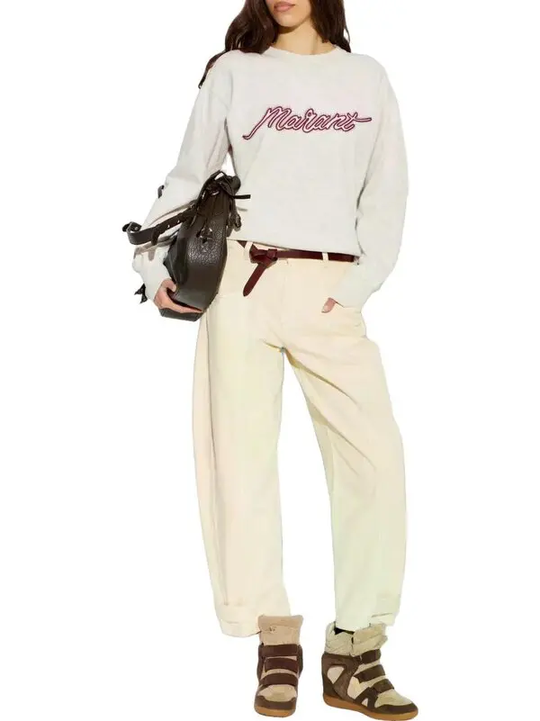 MARANT ETOILE Rise Logo-embroidered Sweatshirt - Neutrals