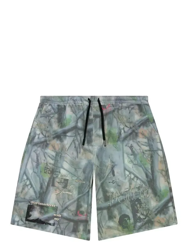 JUNGLES JUNGLES Graphic-print Camouflage Shorts - Grey