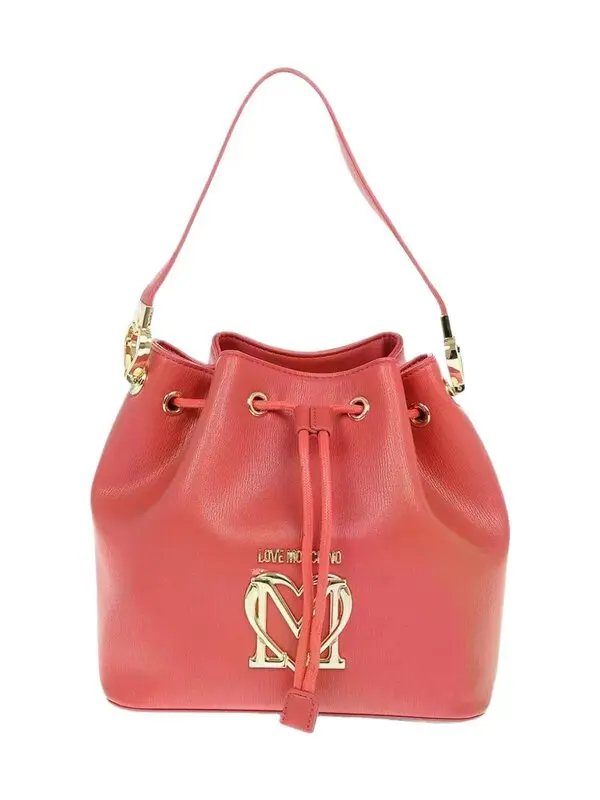 Moschino Logo-plaque Bucket Bag - Red
