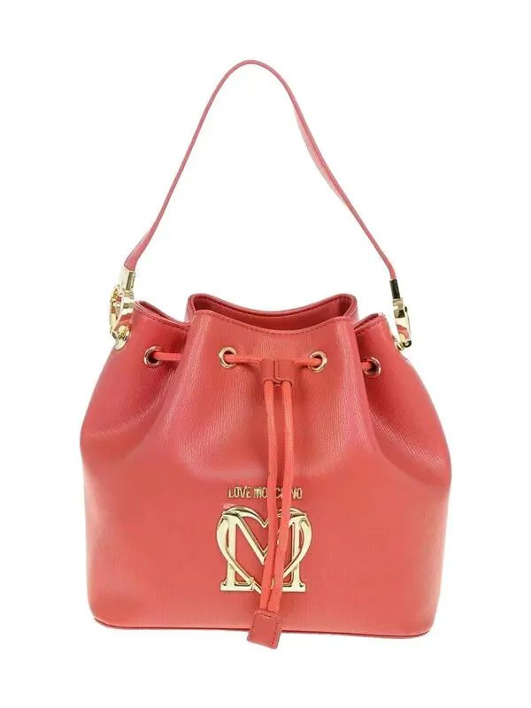 Moschino Logo-plaque Bucket Bag - Red