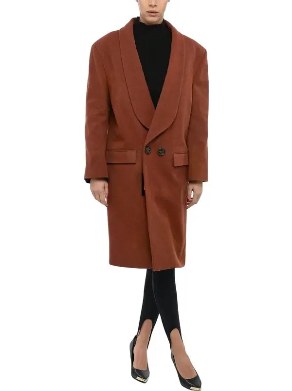 Dsquared2 Double-breasted Drop-shoulder Coat - Brown