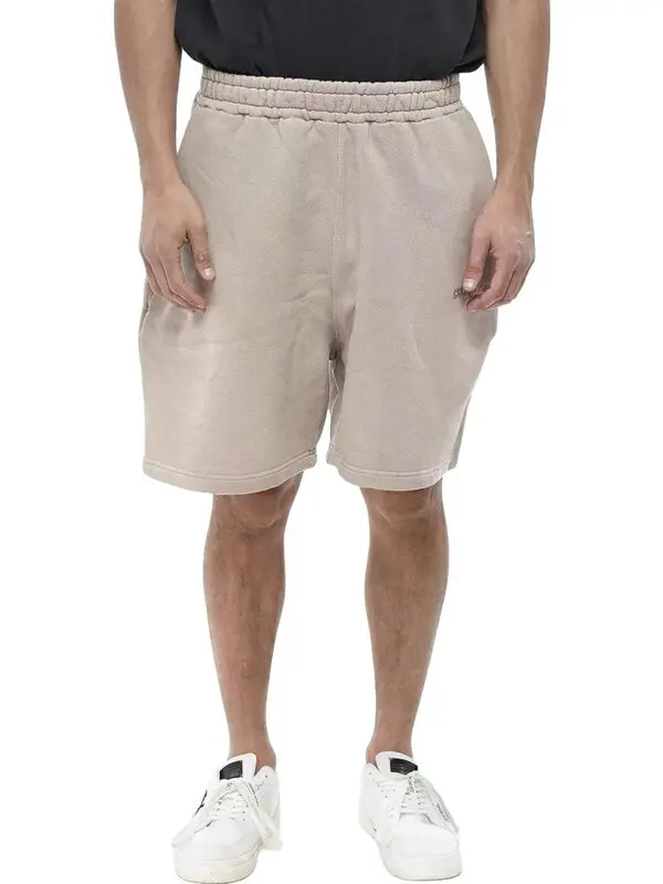 CULTURA Embroidered-logo Shorts - Neutrals