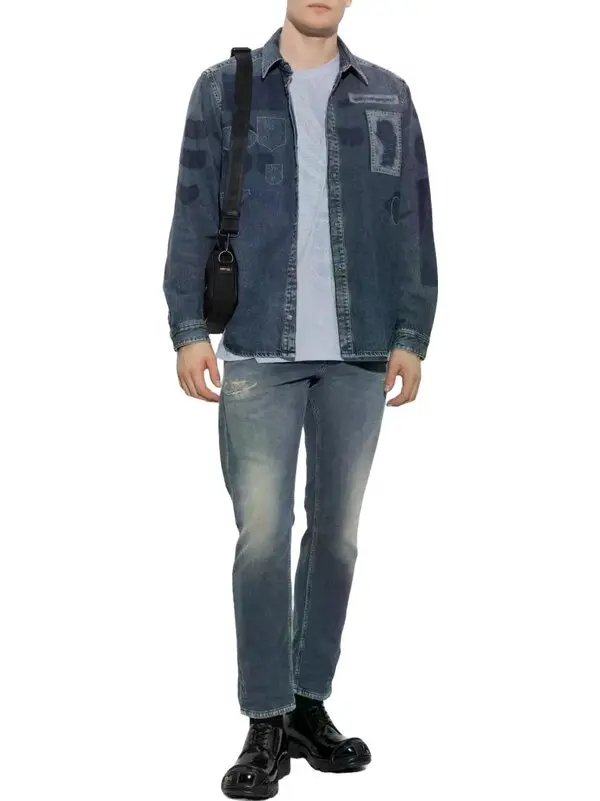 DIESEL® Patch-detail Denim Shirt - Blue