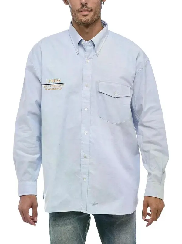 J.PRESS Cotton Shirt - Blue