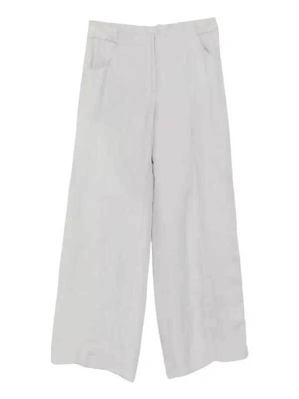 Liviana Conti Curved-hem Shorts - Grey