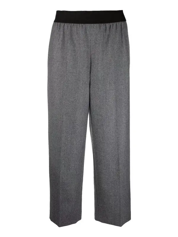 Stella McCartney Cropped Flannel Trousers - Grey