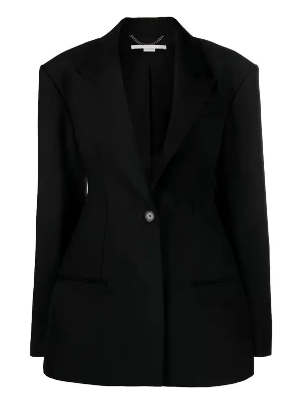 Stella McCartney Fitted-waist Single-breasted Blazer - Black