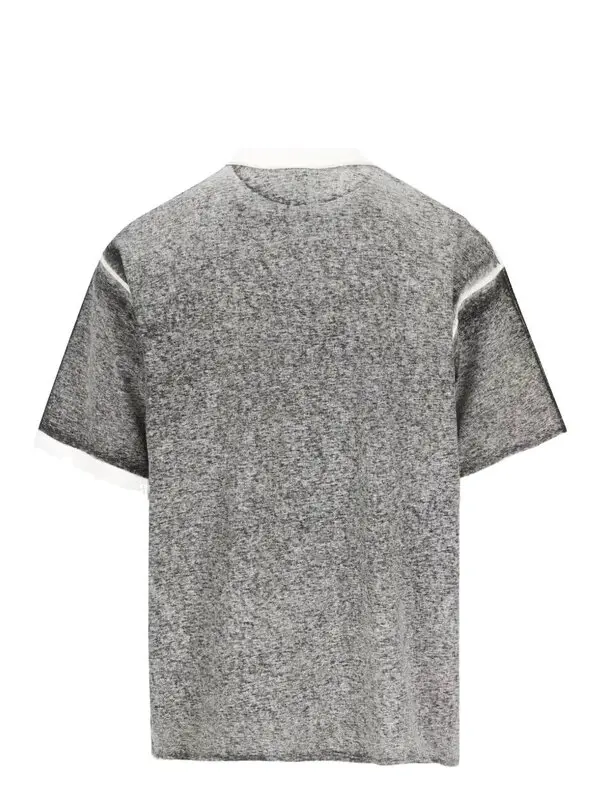 Balenciaga Logo-print Melange T-shirt - Grey