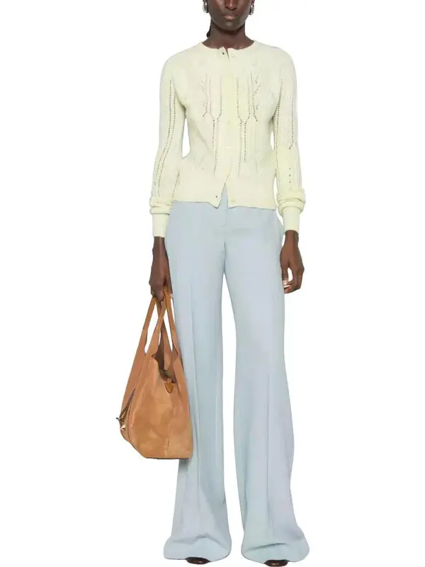 Ermanno Scervino Pressed-crease Palazzo Pants - Blue