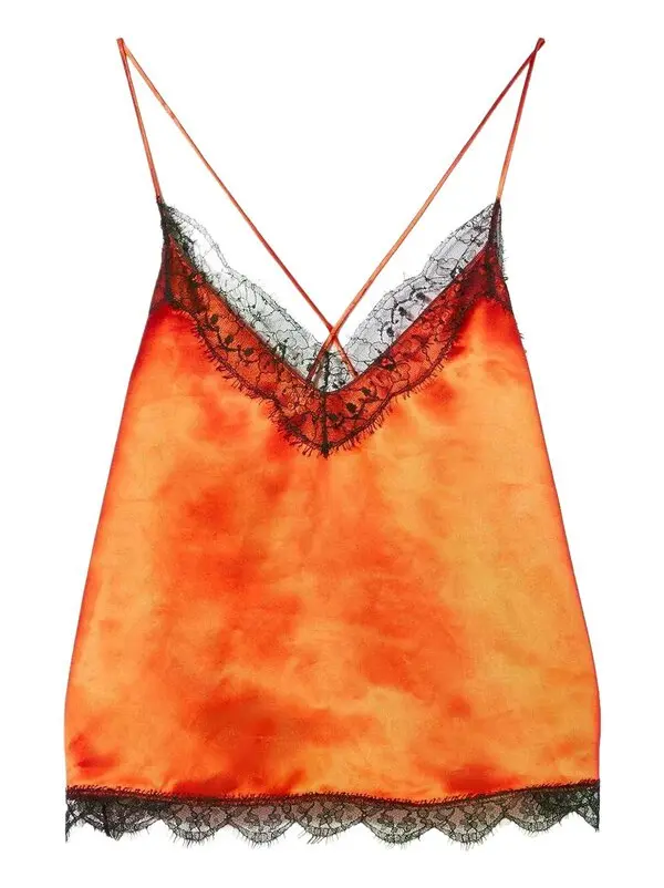 Emilio Pucci Lace-embroidered Camisole Top - Orange