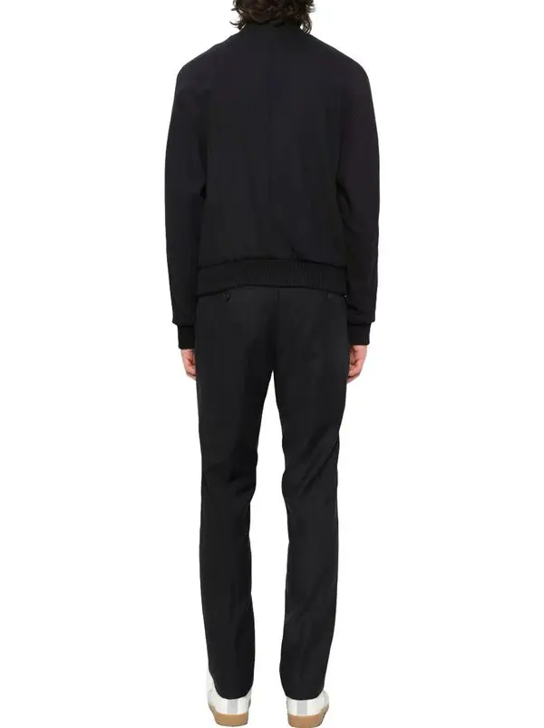 WOOYOUNGMI Zip-up Ribbed-trim Jacket - Black