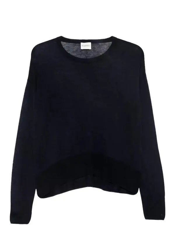 Closed Fine-knit Drop-shoulder Sweater - Blue