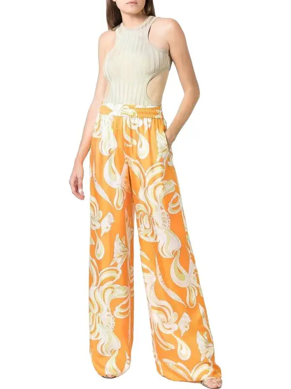 Emilio Pucci Cut-out Silk Bodysuit - Neutrals