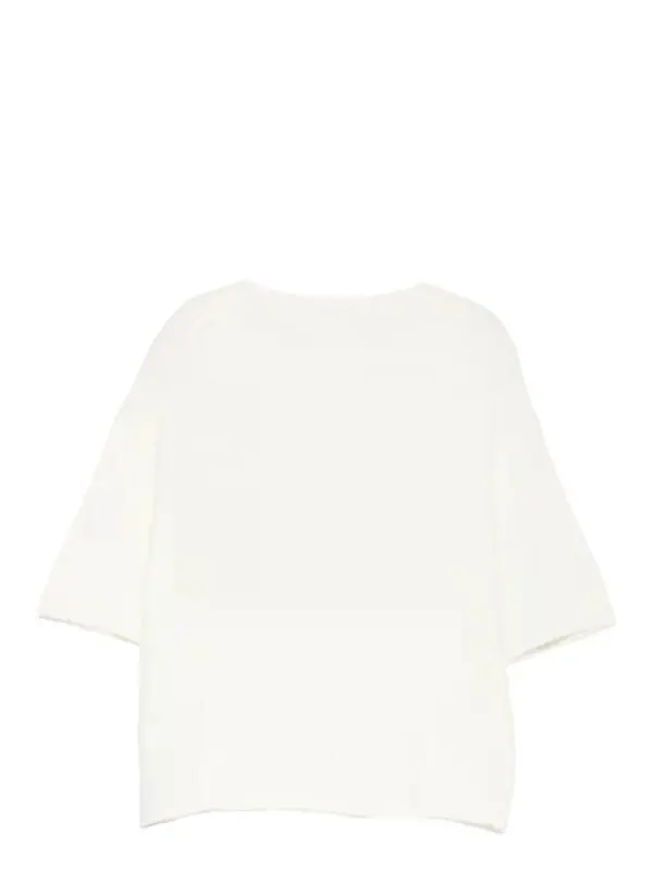 Closed Short-sleeve Sweater - Neutrals