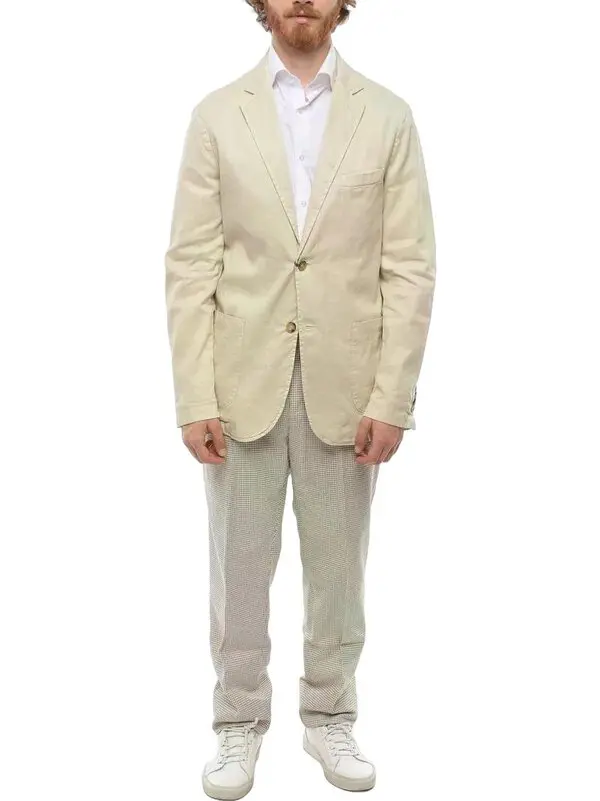 CRUNA Single-breasted Patch-pockets Blazer - Neutrals