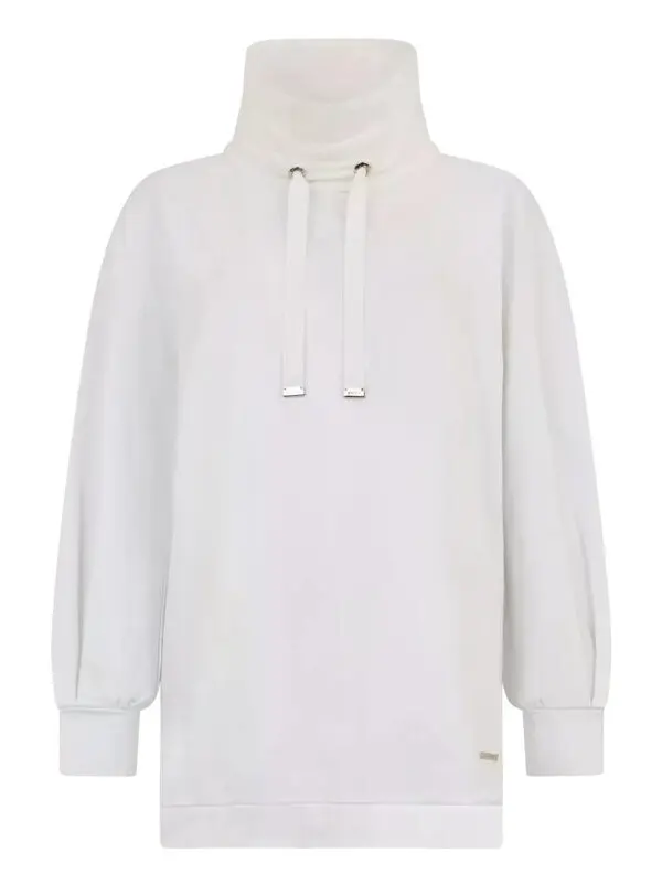 MOORER Drawstring High-neck Sweater - White