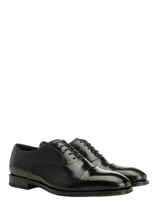 FERRAGAMO Leather Oxford Shoes - Black