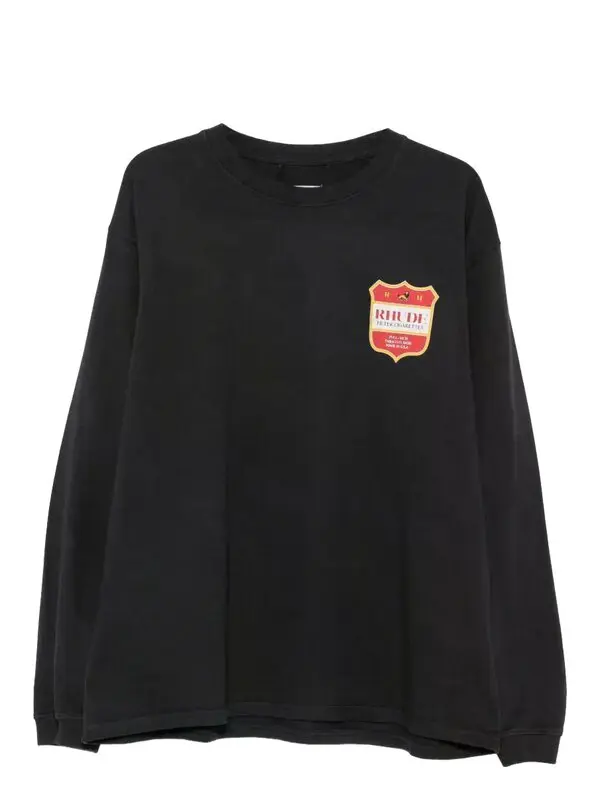 Rhude Graphic-print Long-sleeve T-shirt - Black