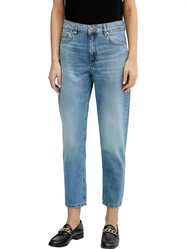 BENETTON Faded Logo-patch Jeans - Blue