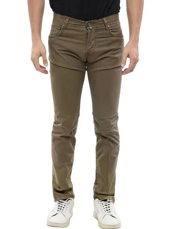 Corneliani Five-pockets Cotton Trousers - Brown