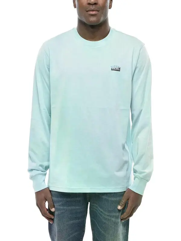 DIESEL® T-just-ls-situation Logo-print Long-sleeved T-shirt - Blue