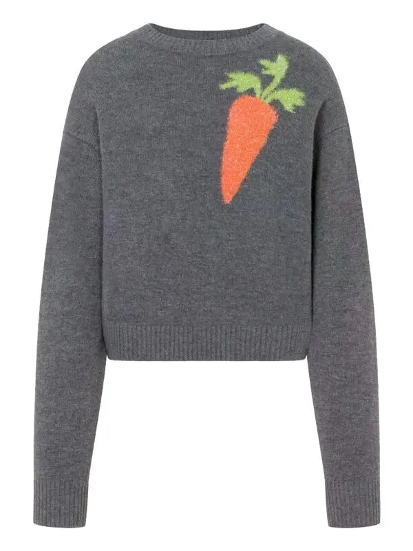 Moschino Inlaid Wool Sweater - Grey