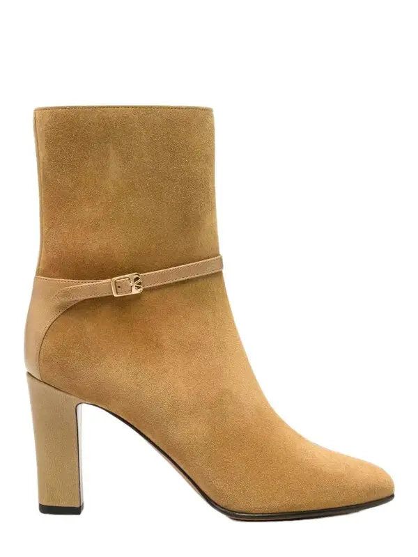 Valentino Garavani Vlogo Buckle-strap Boots - Brown