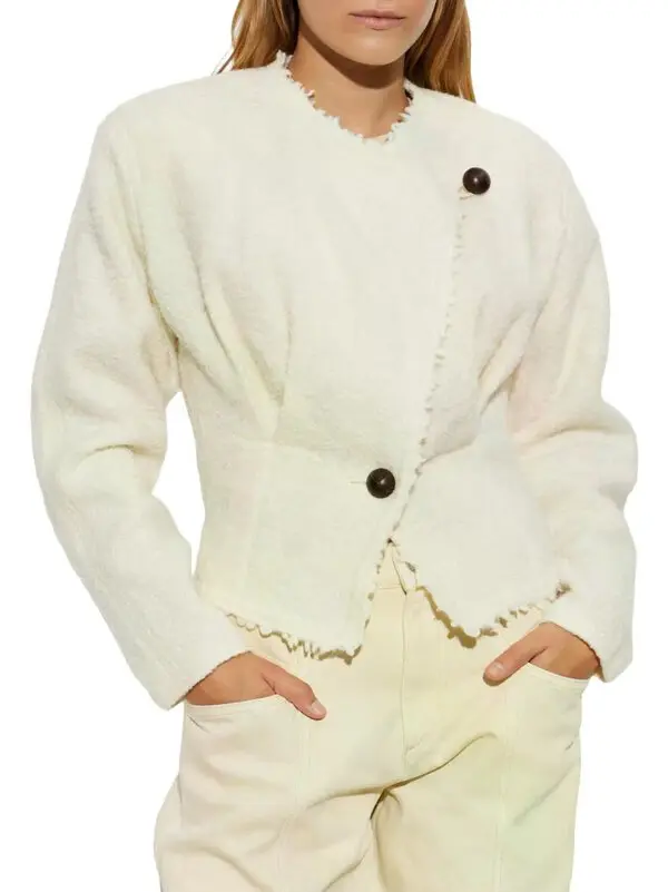 Isabel Marant Étoile Frayed-edge Tweed Jacket - Neutrals