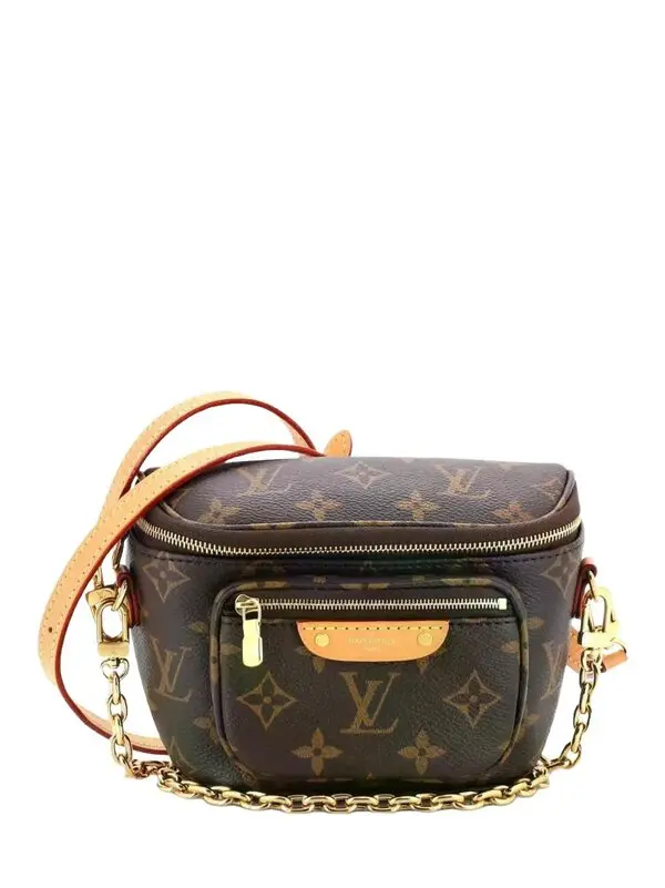 LOUIS VUITTON Bum Bag Monogram Canvas Mini Belt Bag - Brown